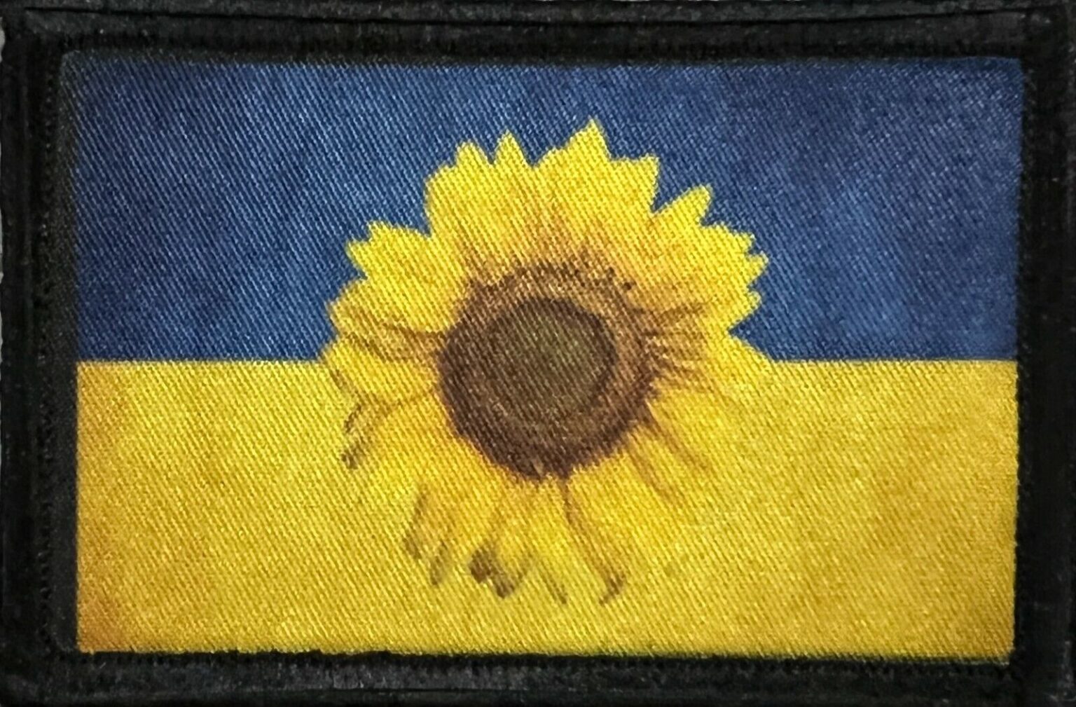 UKRAINIAN FLAG SUNFLOWER VELCRO PATCH - warshows.com